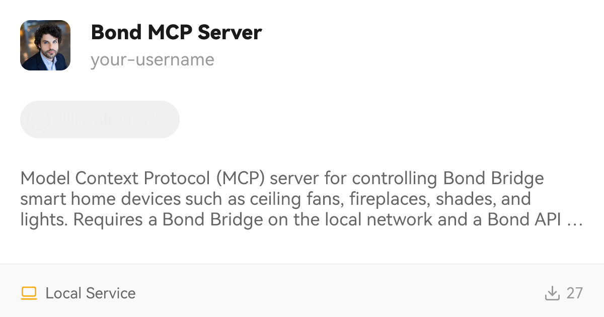 Bond MCP Server | MCP Servers · LobeHub