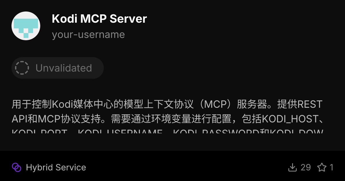 Kodi MCP Server | MCP Servers · LobeHub