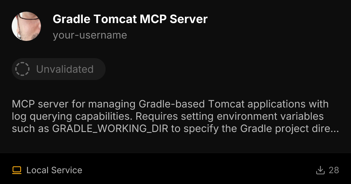 Gradle Tomcat MCP Server | MCP Servers · LobeHub