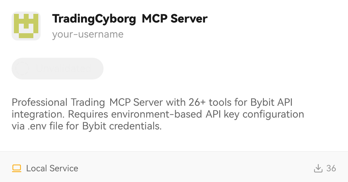 TradingCyborg MCP Server | MCP Servers · LobeHub