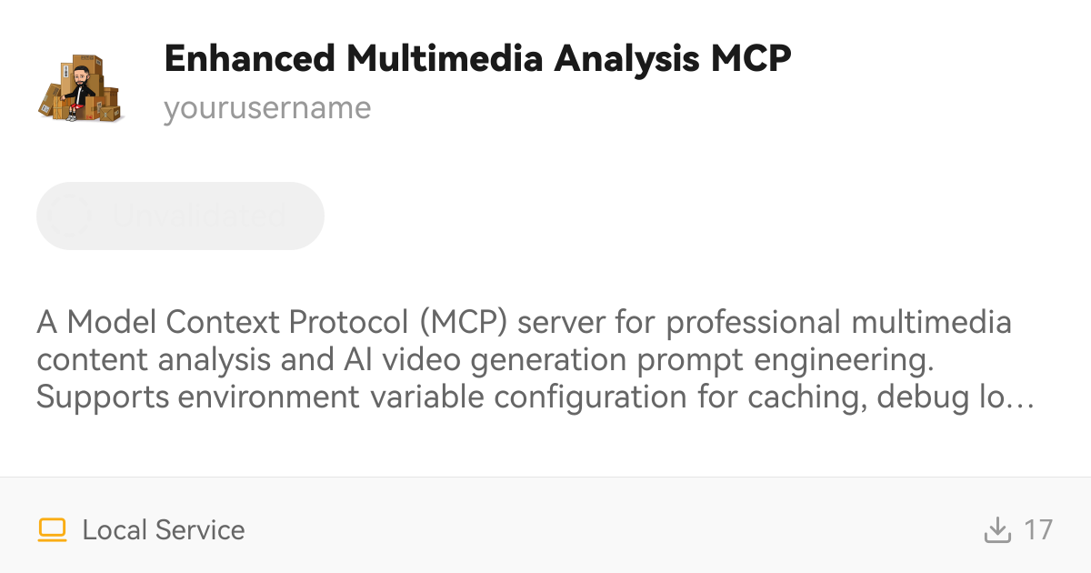 Enhanced Multimedia Analysis MCP | M... · LobeHub