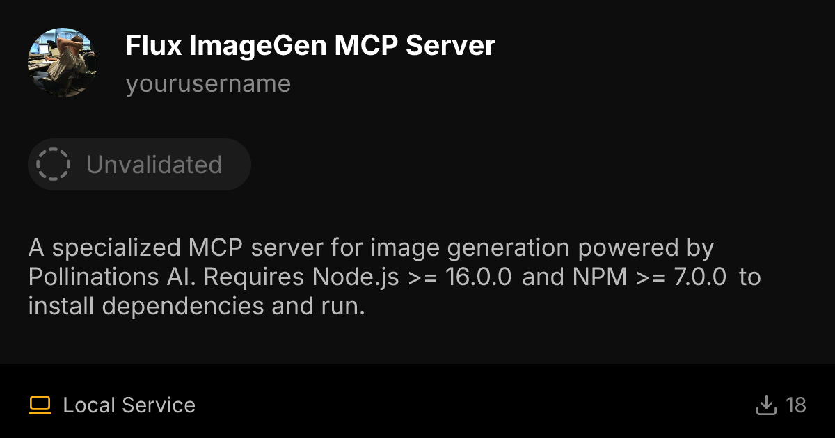 Flux ImageGen MCP Server | MCP Servers · LobeHub