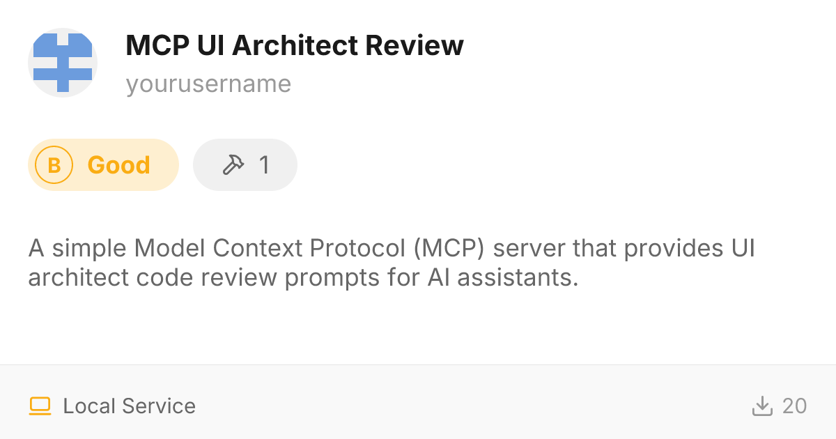 MCP UI Architect Review | MCP Servers · LobeHub