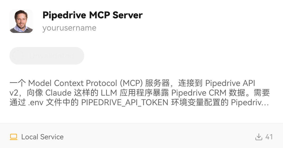 Pipedrive MCP Server | MCP Servers · LobeHub