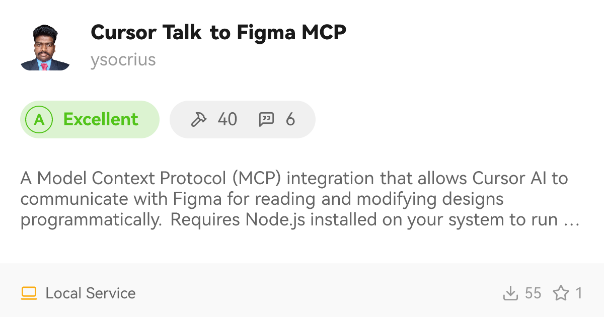 Cursor Talk to Figma MCP | MCP Servers · LobeHub