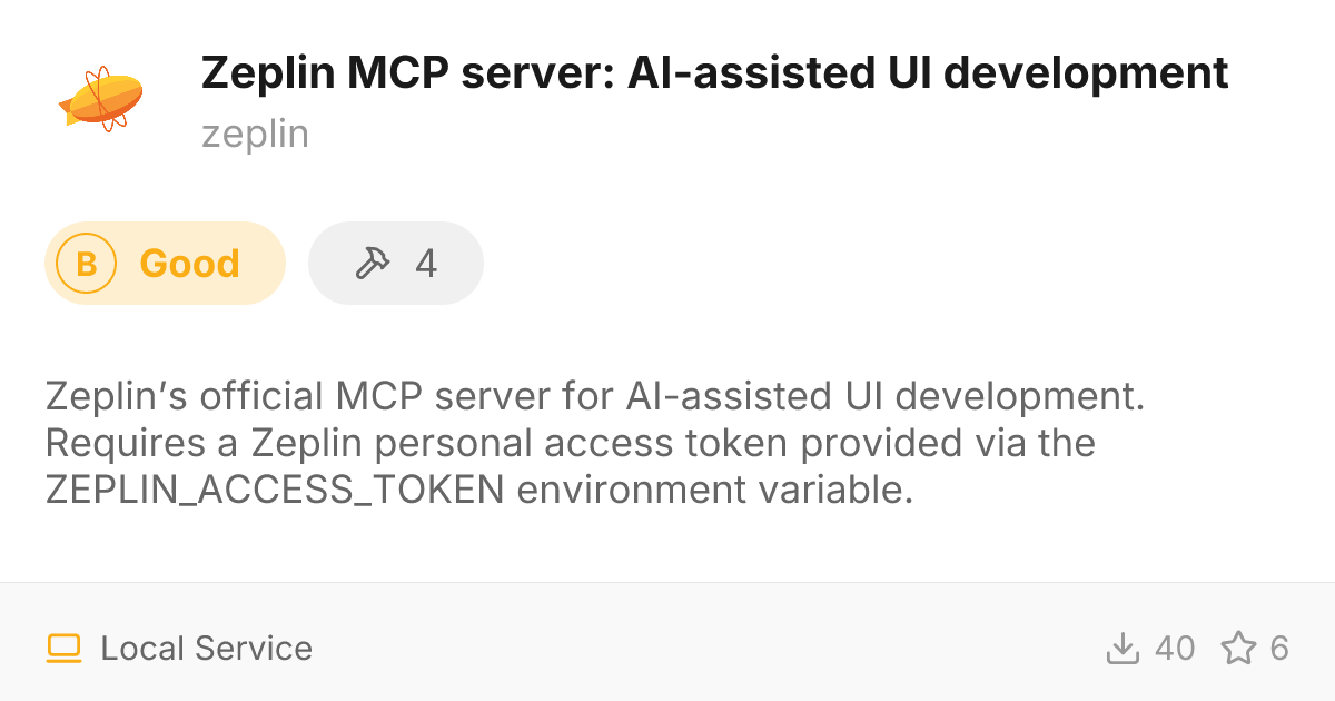Zeplin MCP server: AI-assisted UI de... · LobeHub
