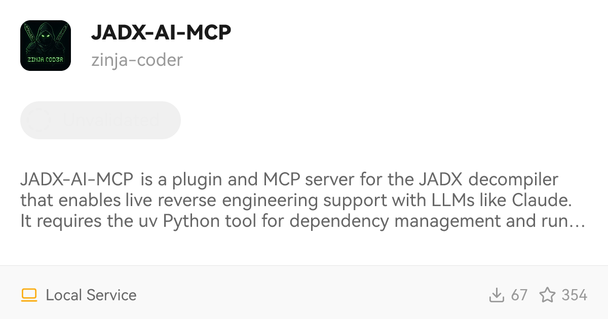 JADX-AI-MCP | MCP Servers · LobeHub
