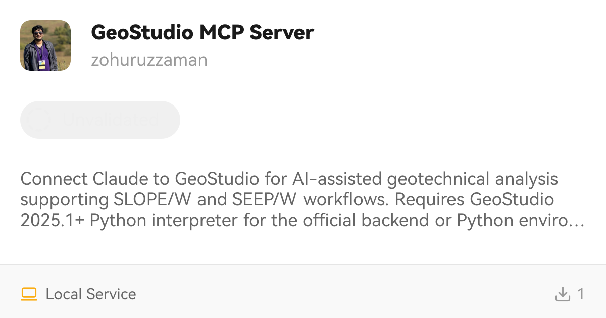 GeoStudio MCP Server | MCP Servers · LobeHub