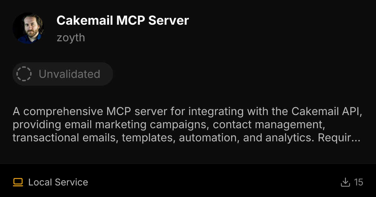 Cakemail MCP Server | MCP Servers · LobeHub