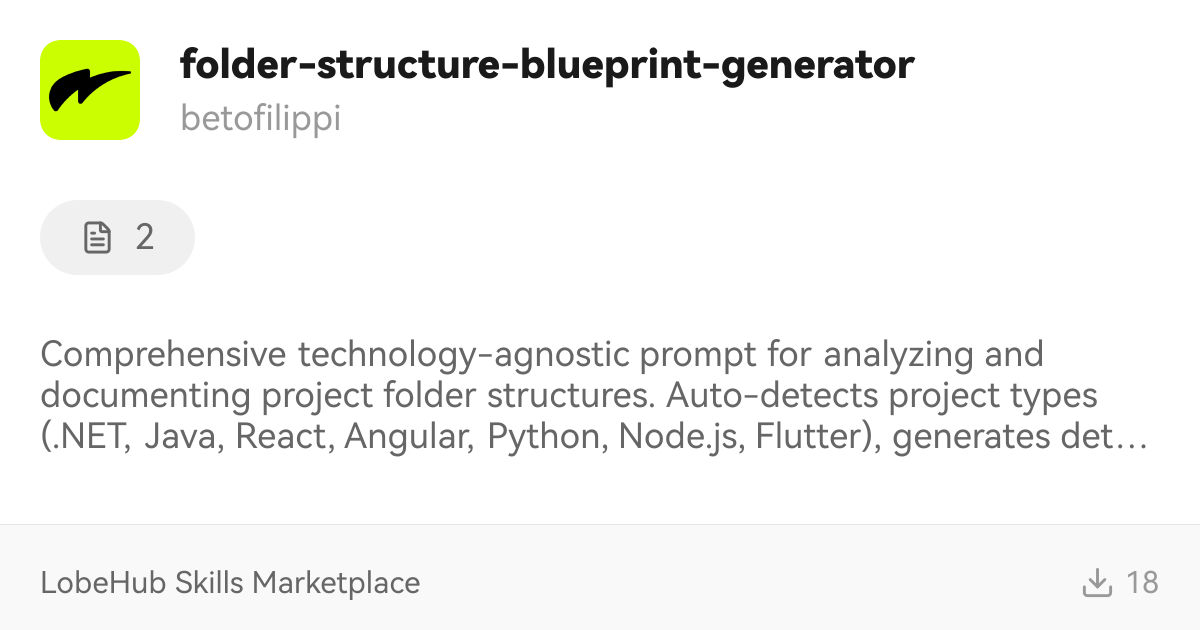 folder-structure-blueprint-generator... · LobeHub
