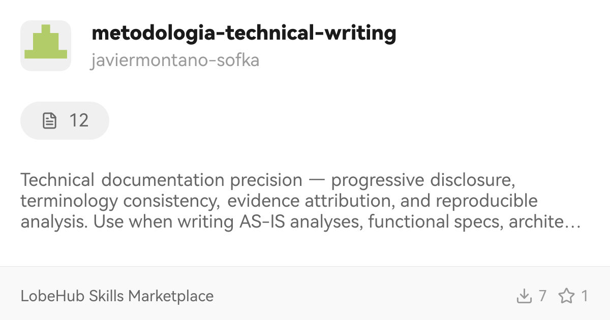 metodologia-technical-writing | Skil... · LobeHub