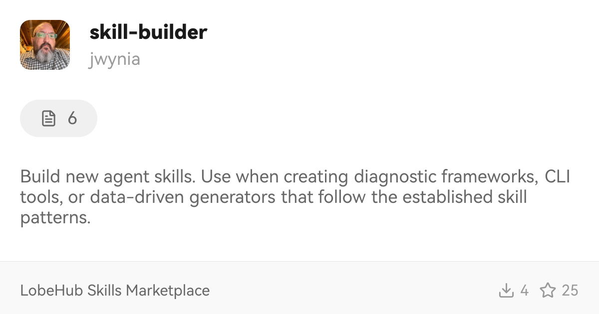 skill-builder | Skills Marketplace · LobeHub