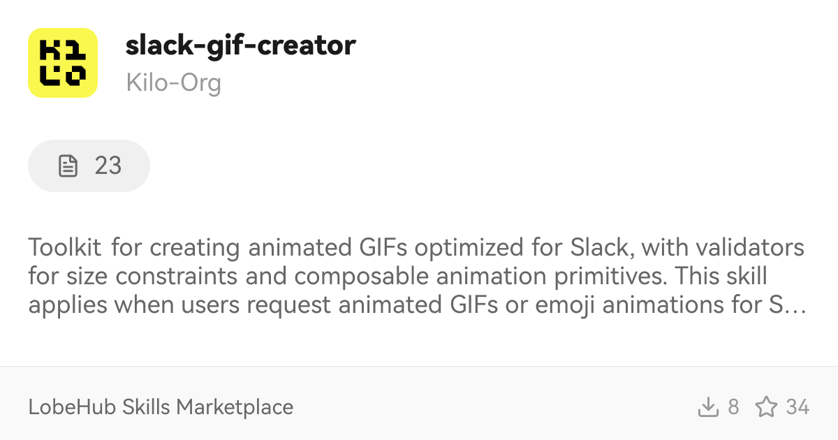 créateur-de-gif-pour-slack | Skills ... · LobeHub