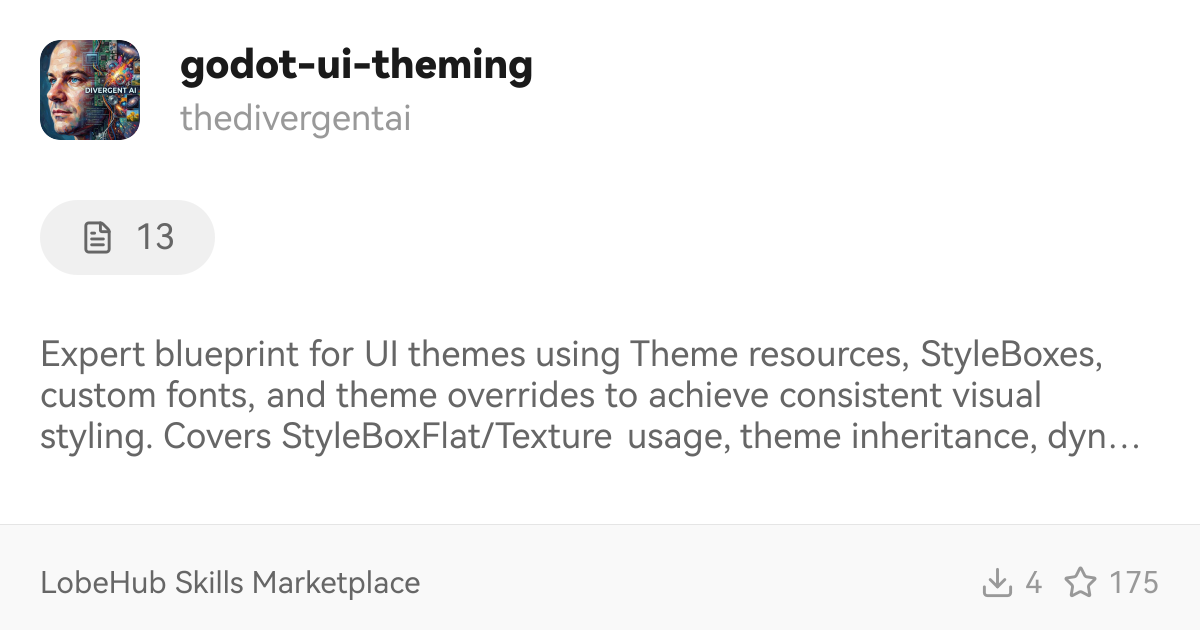 godot-ui-theming | Skills Marketplace · LobeHub